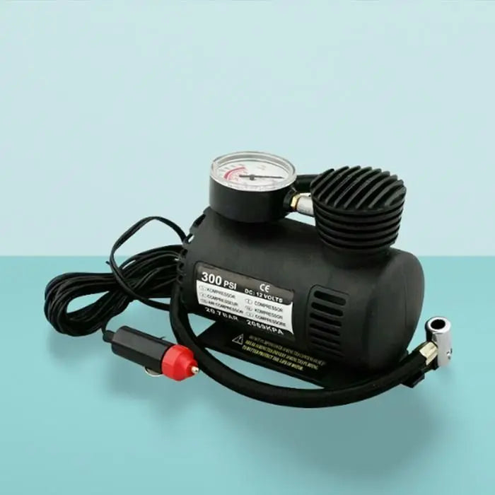 Multipurpose Metal Air Compressor with 12V Power & 3 Inflation Adapters ...