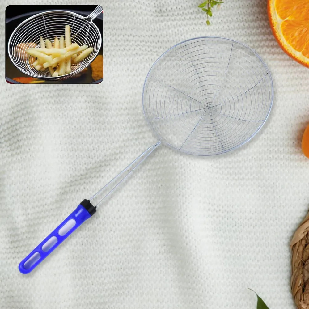 Stainless Steel Deep Fry Strainer (Large) | Heavy-Duty Jhara Skimmer ...