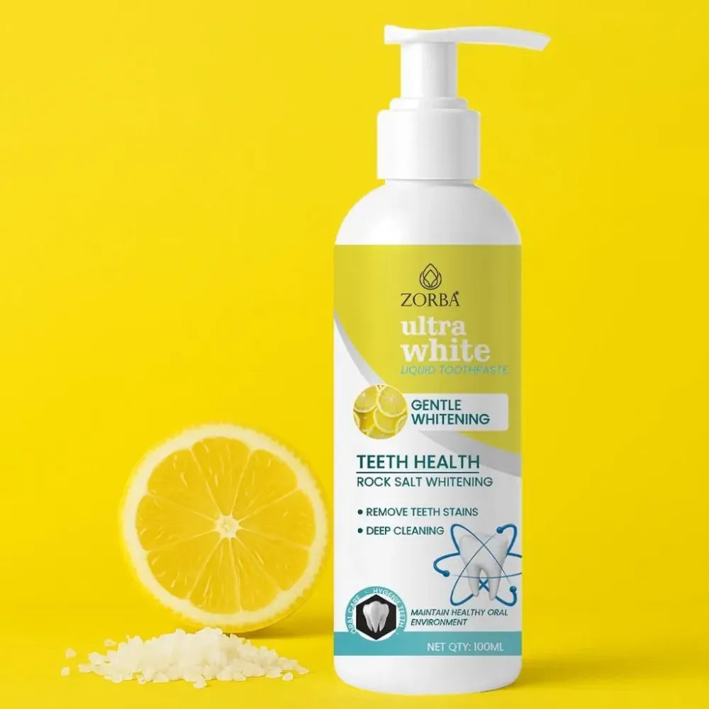 Ultra White Liquid Toothpaste – Rock Salt & Lemon Freshness for Whiter ...